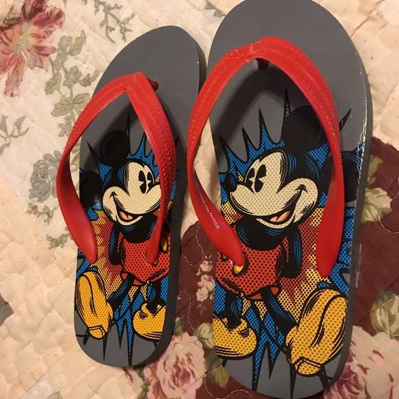 Disney | Shoes | Disney Mickey Mouse Flip Flop Size 5 | Poshmark